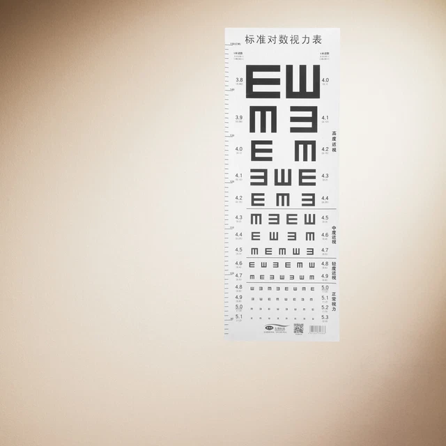 VISION TEST WALL Charts Waterproof Eye Chart Visual Eye Chart E Word ...
