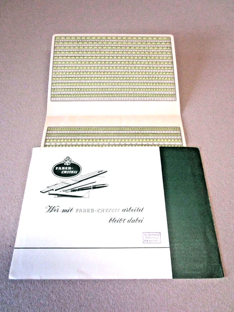 RECHENSCHIEBER RECHENSTAB FABER-CASTELL: seltene Anleitung für CASTELL ...