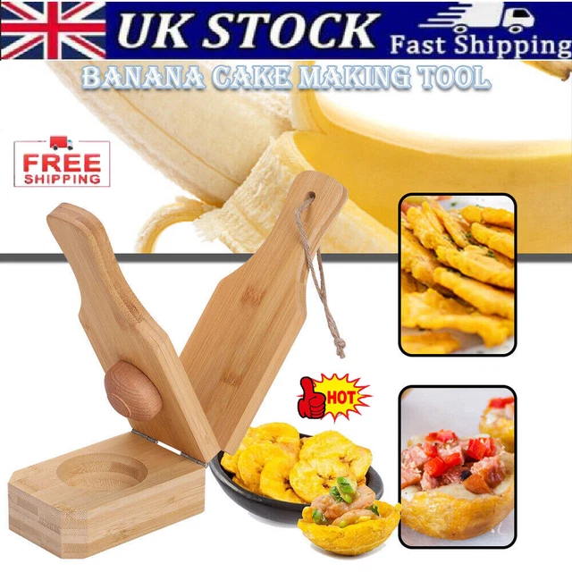 WOODEN TOSTONERA PLANTAIN Press Banana Smasher Maker for Fried ...