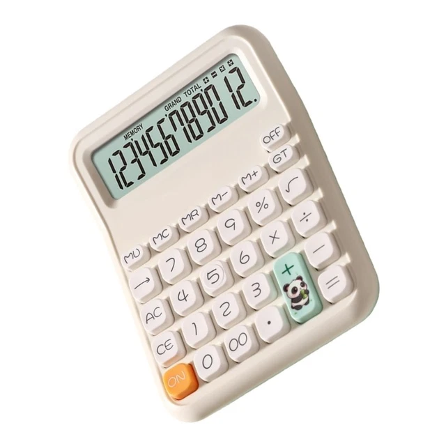 MECHANICAL CALCULATOR 12 Digit with Big Button Calculator Large LCD ...