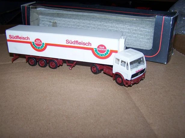 MB-SK KÜHLSATTELZUG &SÜDFLEISCH Frischland" Herpa 1:87 unbesp ...