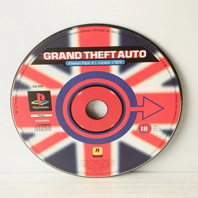GRAND THEFT AUTO: Mission Pack #1 London 1969 - Disc Only - PS1 ...