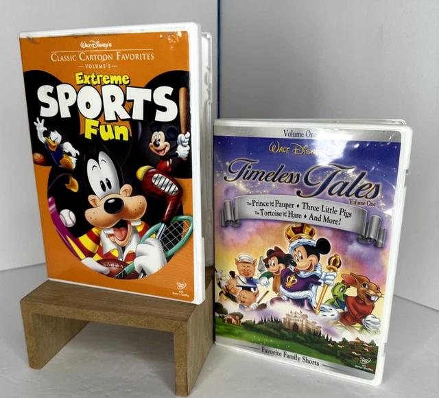 WALT DISNEY DVD Lot - Extreme Sports Fun Vol. 5 & Timeless Tales Volume ...