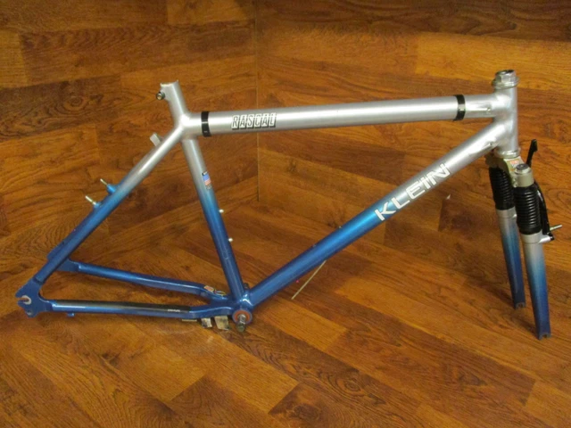 RARE VINTAGE KLEIN Rascal Mtb Frame Set 19" Rock Shox Fork Blue Silver ...