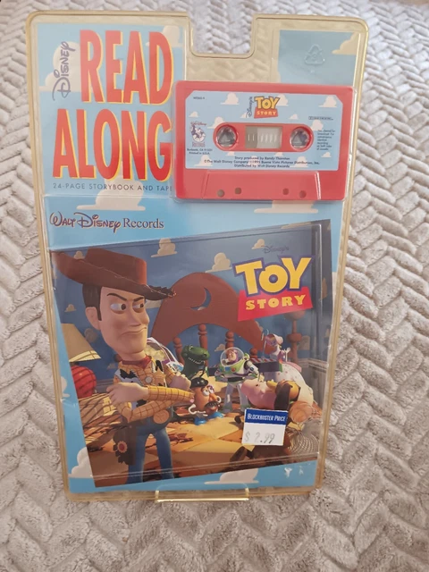 WALT DISNEY TOY Story Cassette Tape Read Along Book Vintage 1995 Woody ...