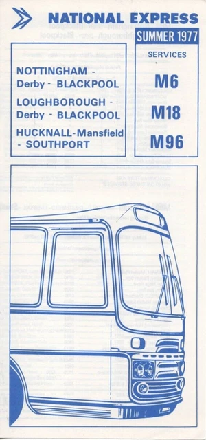 NATIONAL EXPRESS COACH Timetable - M6/M18 - Nottingham-Blackpool ...
