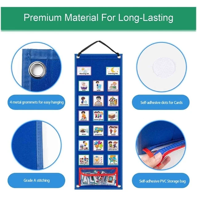 70PCS VISUAL SCHEDULE Cards for Kids Daily Routine Cards Kid Wall ...