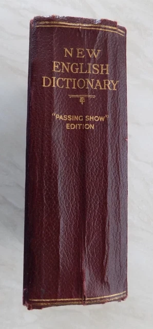 THE NEW ENGLISH Dictionary Passing Show Edition Vintage Hardback Book ...