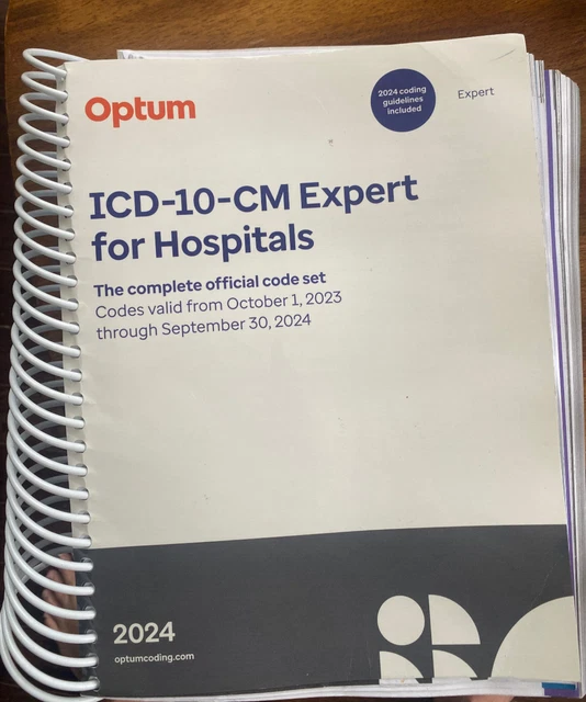 OPTUM 2024 ICD-10-CM Expert for Hospitals-Spiral (with free tabs) - VERY GOOD £47.23 - PicClick UK