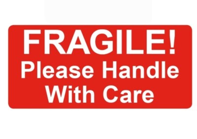FRAGILE PLEASE HANDLE With Care Postage Labels Small Stickers Self ...
