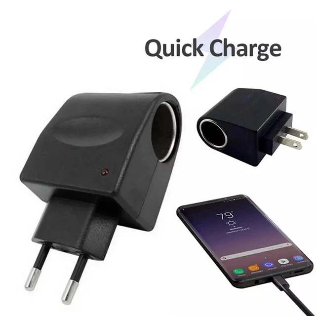 UNIVERSAL CONVERSION PLUG 220V AC To 12V DC Car Power Adapter Socket ...