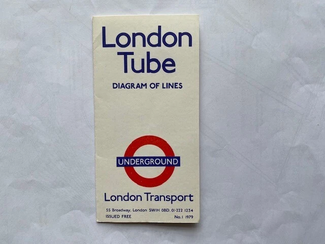 LONDON UNDERGROUND TUBE MAP No 1 - 1979 (ref No 879/2799M/1,000,000M) £ ...