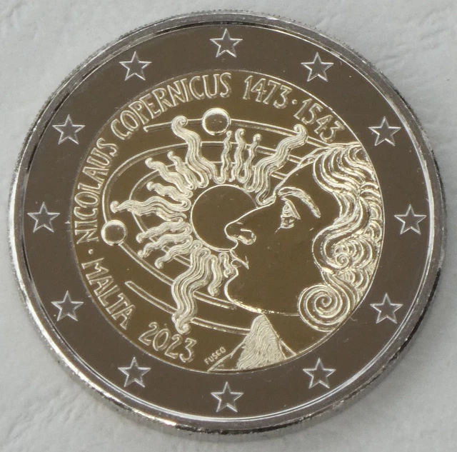 2 EURO GEDENKMÜNZE Malta 2023 Nikolaus Kopernikus st. EUR 27,40 - PicClick DE