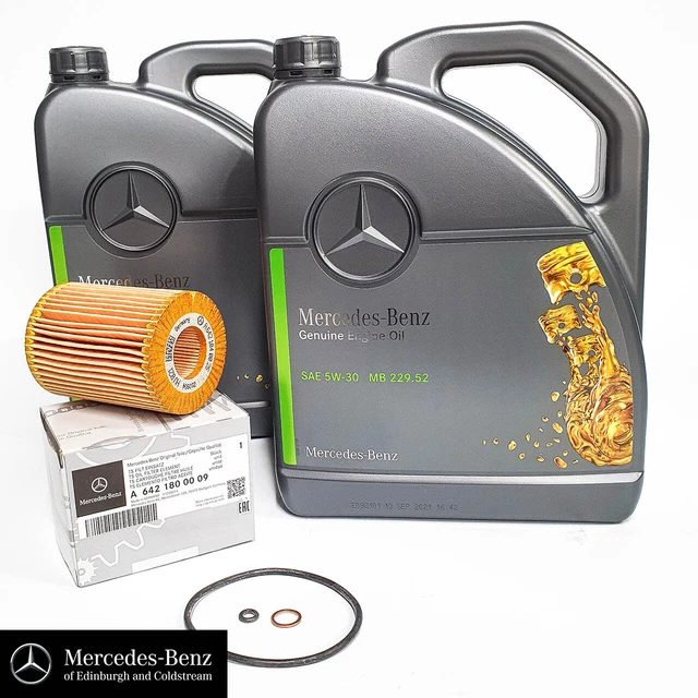 GENUINE MERCEDES-BENZ DIESEL OM642 Engine Oil, Oil Filter, Washer W212 ...