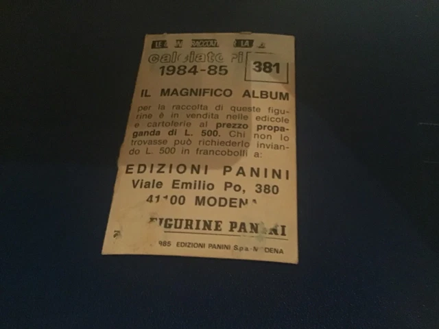 PANINI CALCIATORI 1984-85 🇮🇹 Scudetto Genoa 🔴🔵 #381 Esaurita Recupero ...