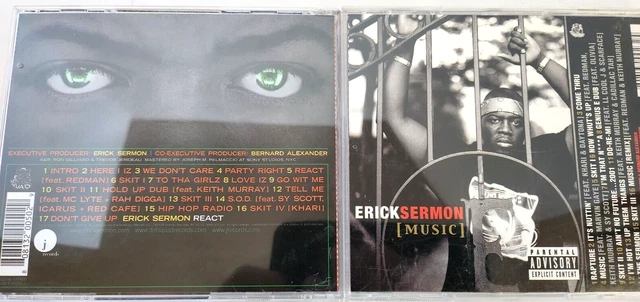 ERICK SERMON ~ Lot of 2 CDs ~ Music (2001) and React (2002) J Records $20.74 - PicClick CA