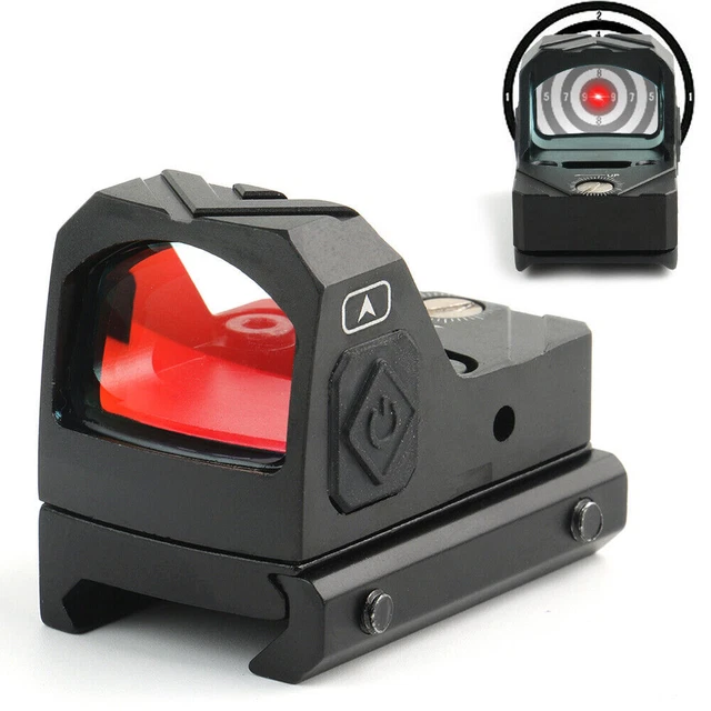 MINI 2MOA REFLEX Red Dot Sight Shake Awake Optic Sight for 20mm ...