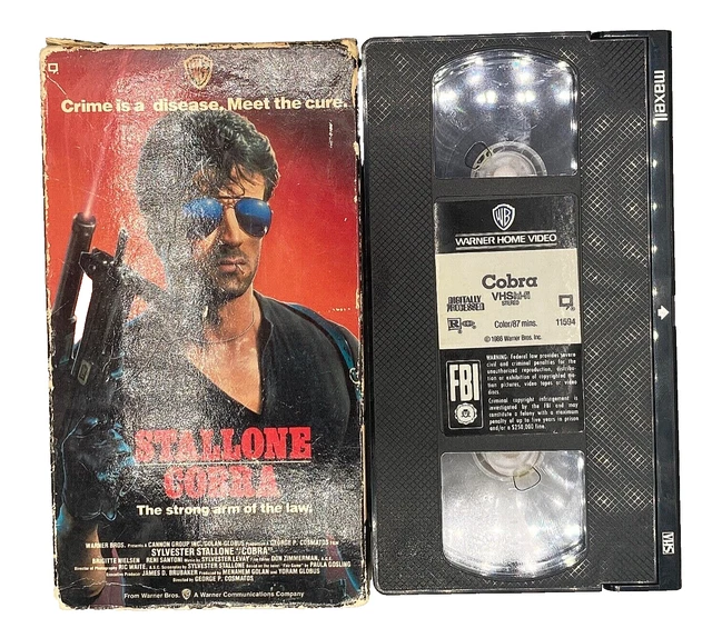 COBRA (1986), VHS Movie, Warner Home Video 1st release (1986), S ...