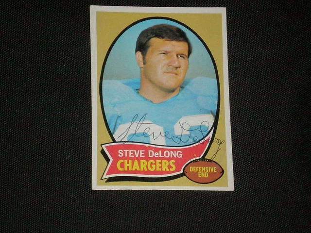 CARTE SIGNÉE STEVE DeLONG 1970 TOPPS #49 CHARGEURS (DÉC.) EUR 22,13 ...