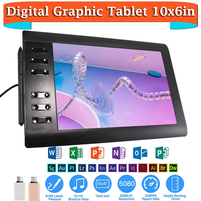 GRAPHICS DRAWING TABLET for PC/Mac/Android OS for Painting,Design ...