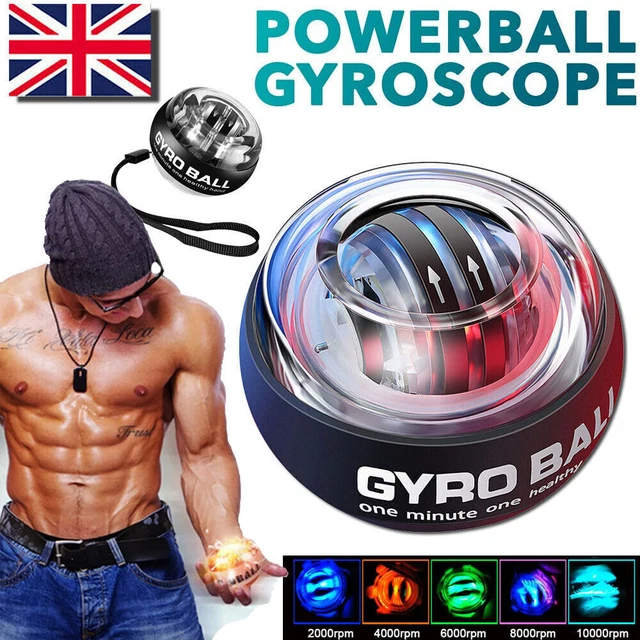 LED WRIST BALL Gyroscopic Powerball Autostart Range Gyro Power Fitness ...