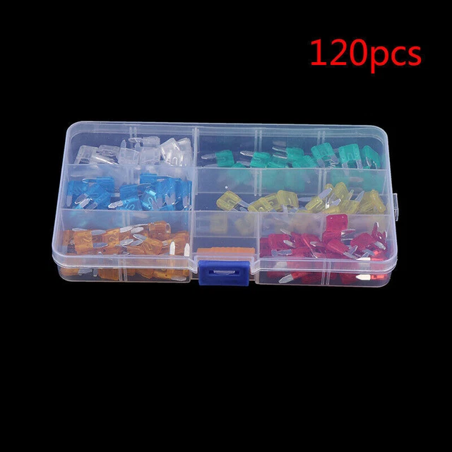 120PC MINI SMALL Size Blade Car Fuse Micro Blade Fuse Set Car Truck ...
