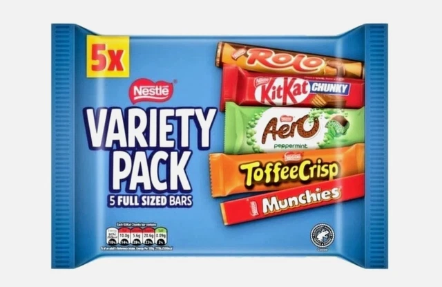 NESTLE CHOCOLATE BAR Selection Variety 5 Pack great value pack all in 1 ...
