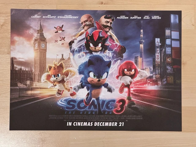 SONIC THE HEDGEHOG 3 Film Poster Exclusive Cinema Promotional Brand New ...