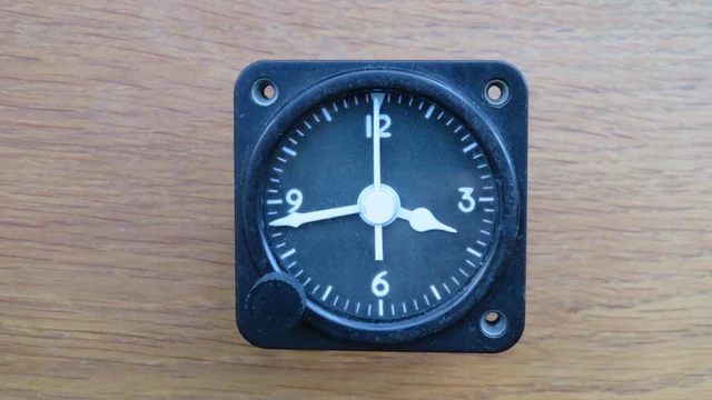 AIRCRAFT COCKPIT CLOCK - Repro, Non-Working, Made from Vintage RAF ...