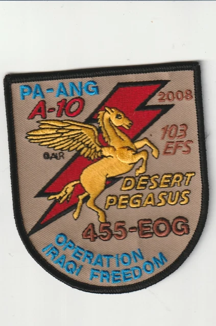 USAF AIR FORCE A-10 103d Fighter Squadron 455-EQG 2008 OIF IRAK patch ...
