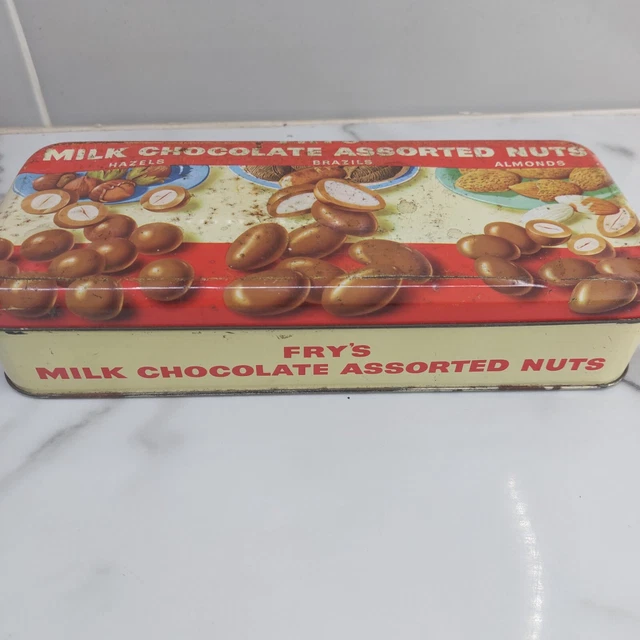 VINTAGE 1960S CADBURY Limited Fry Milk Chocolate Assorted Nuts Tin £11. ...