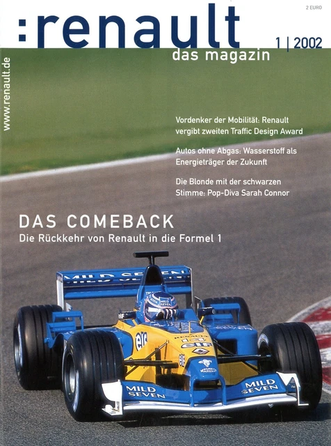 RENAULT MAGAZIN 2002 1/02 Traffic Design Award Wasserstoff Sarah Connor ...
