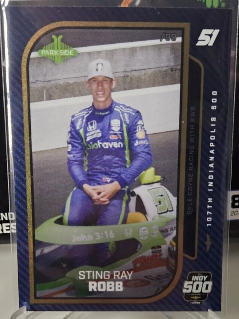 2024 INDYCAR PARKSIDE STING RAY ROBB feuille bleue #125 Dale Coyne ...