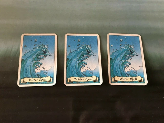 HERO QUEST WATER Spell Complete Set Of 3 Game Cards Heroquest 1989 ...