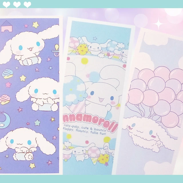SET OF 3 Sanrio Cinnamoroll Bookmarks Cute Kawaii Card in Book Diary ...