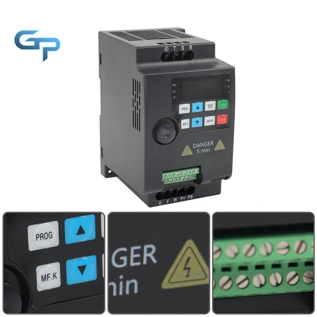 VFD,SINGLE TO 3 Phase,Variable Frequency Drive,2.2kW 3HP 220V Inverter ...