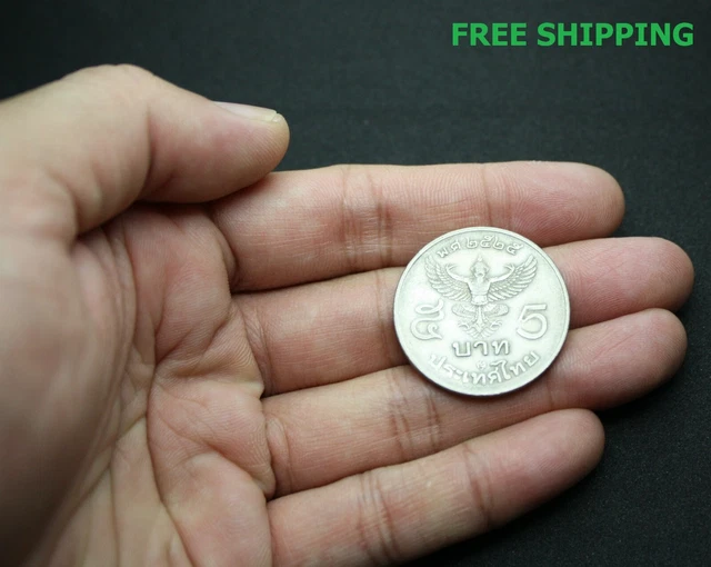THAI GARUDA COIN King Rama 9 IX Old Rare b.e.2525 Collectible Siam ...