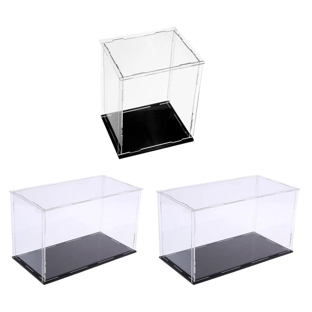 CUBE DE BOÎTE de comptoir de vitrine en acrylique transparent pour figurines EUR 11,32 - PicClick FR