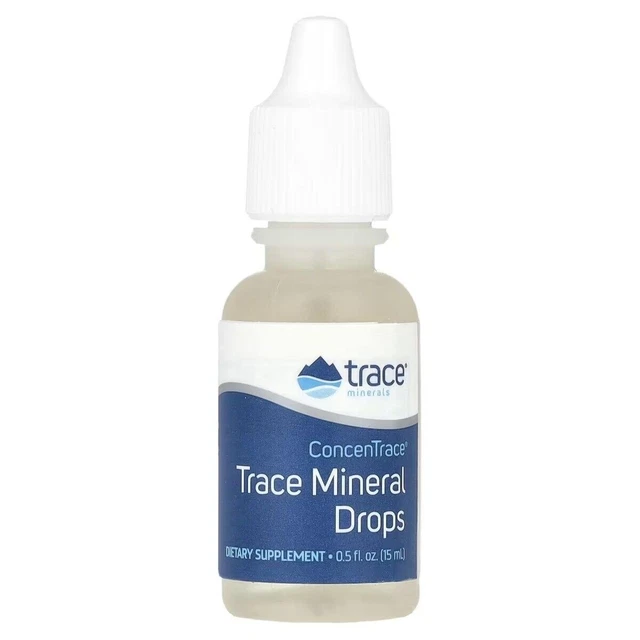 TRACE MINERALS ®, ConcenTrace®, with lithium, Trace Mineral Drops, 15 ...