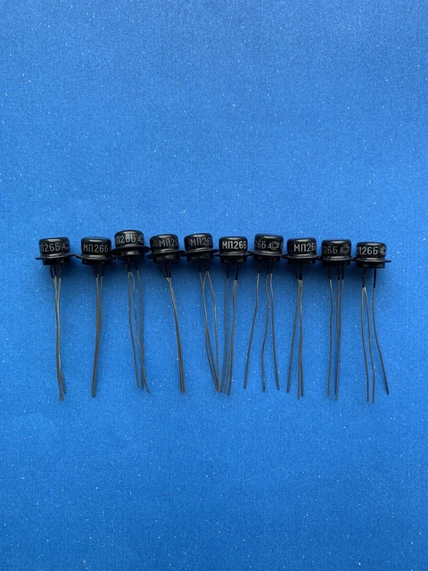 20 PIEZAS. TRANSISTOR RUSO DE GERMANIO PNP MP26B (МП26Б) 0,2 W 0,4 A ...