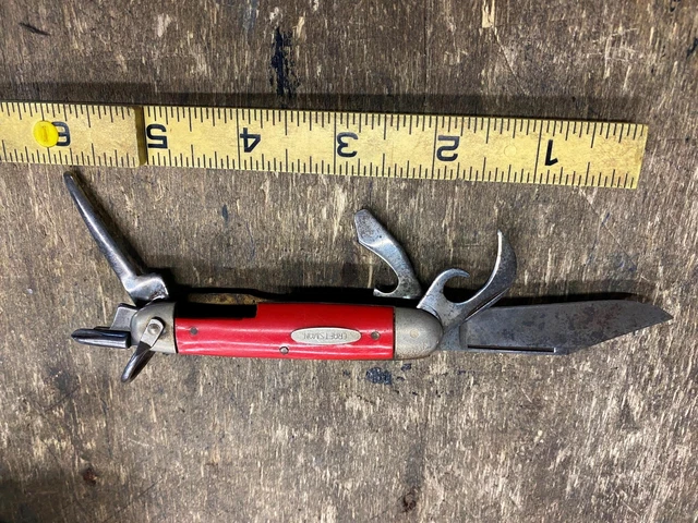 CRAFTSMAN SOLDIERS KNIFE Awl Can Opener Pocket folding Multi Can Opener ...