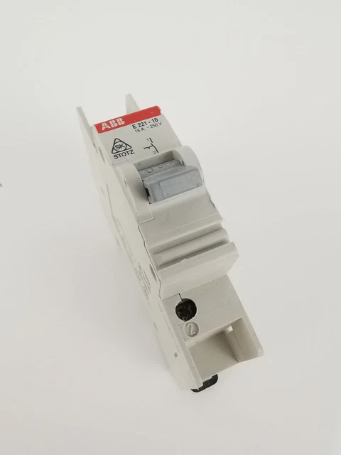 ABB E221-10 AUSSCHALTER Einbauschalter Steuerschalter 1-polig 16A 250V E221 - 10 EUR 12,49 ...