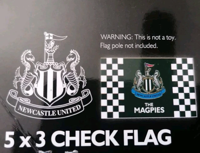 NEWCASTLE UNITED FLAG Check Flag 5ft X 3ft £19.99 - PicClick UK