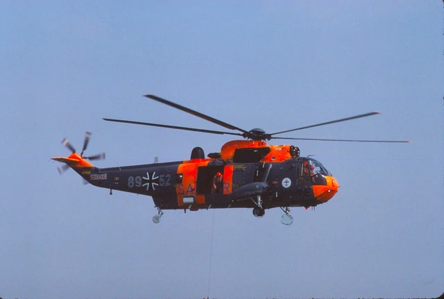 ORIGINAL COLOUR SLIDE Sea King Mk.41 SAR 89+52 of MFG-5 German Naval ...