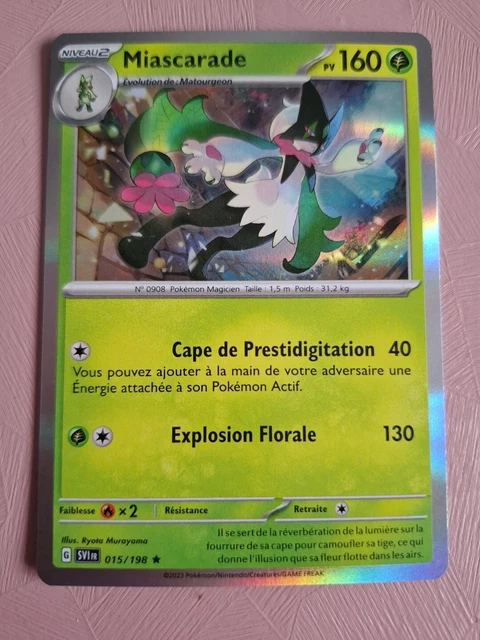 CARTE POKÉMON : MIASCARADE 015/198 HOLO ( EV01- Ecarlate et violet)FR ...