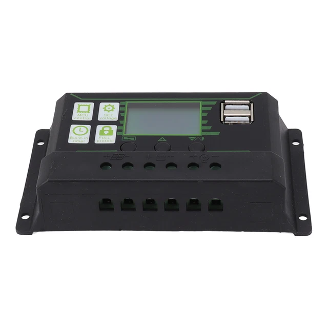 (40A)SOLAR PANEL CHARGER Discharge Regulator Intelligent Safe Dual USB ...