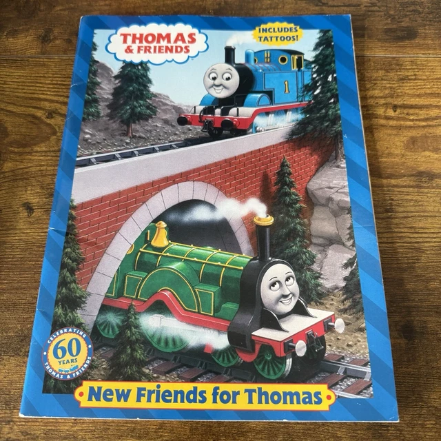 THOMAS & FRIENDS Coloring Book w/ Tattoos & Card Game 2005 Golden Books ...