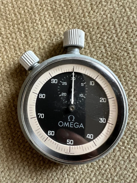 RARE VINTAGE OMEGA 30 MIN 100 SEK Stopwatch Timer 9000A - 54 mm ca ...