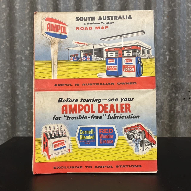 AMPOL VINTAGE ROAD MAP OF SOUTH AUSTRALIA- Service Station EUR 9,79 ...