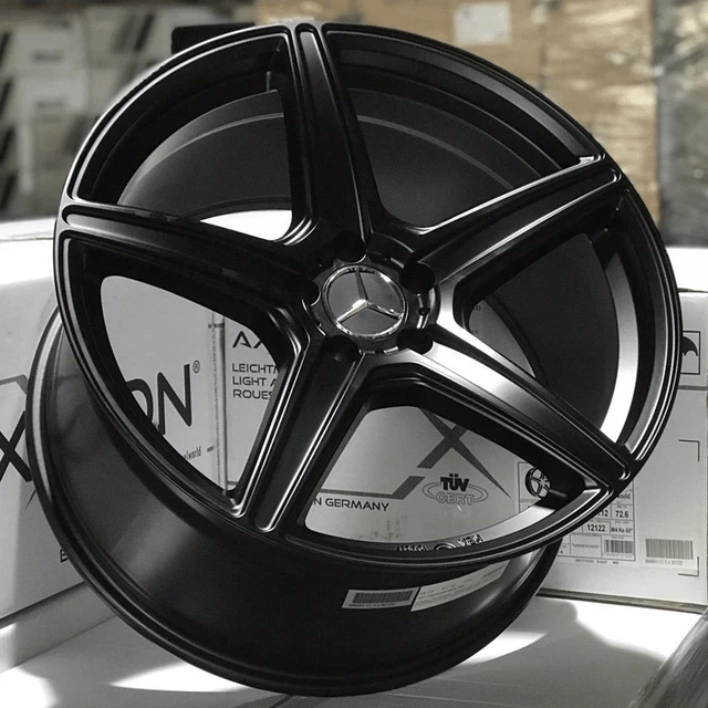 20 ZOLL AW7 concave Alufelgen 9x20 5x112 ET20 schwarz matt für Mercedes ...